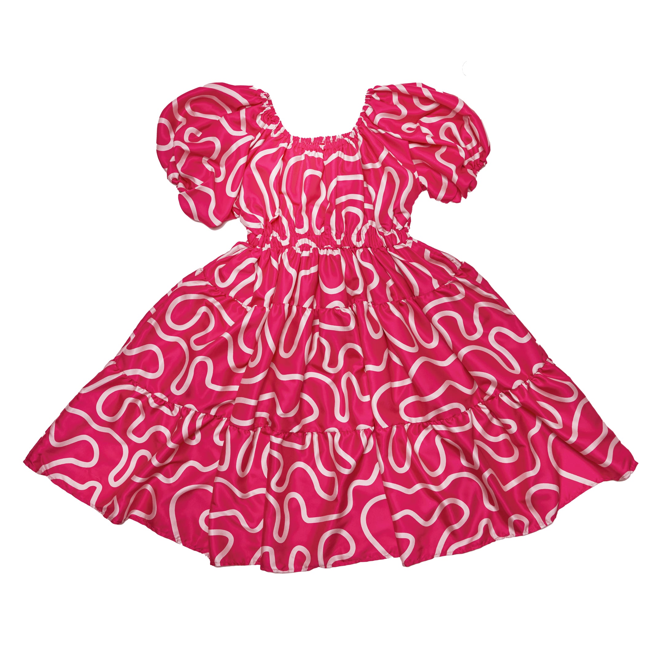 Suzy Dress - Hot Pink Squiggle – helloboyko